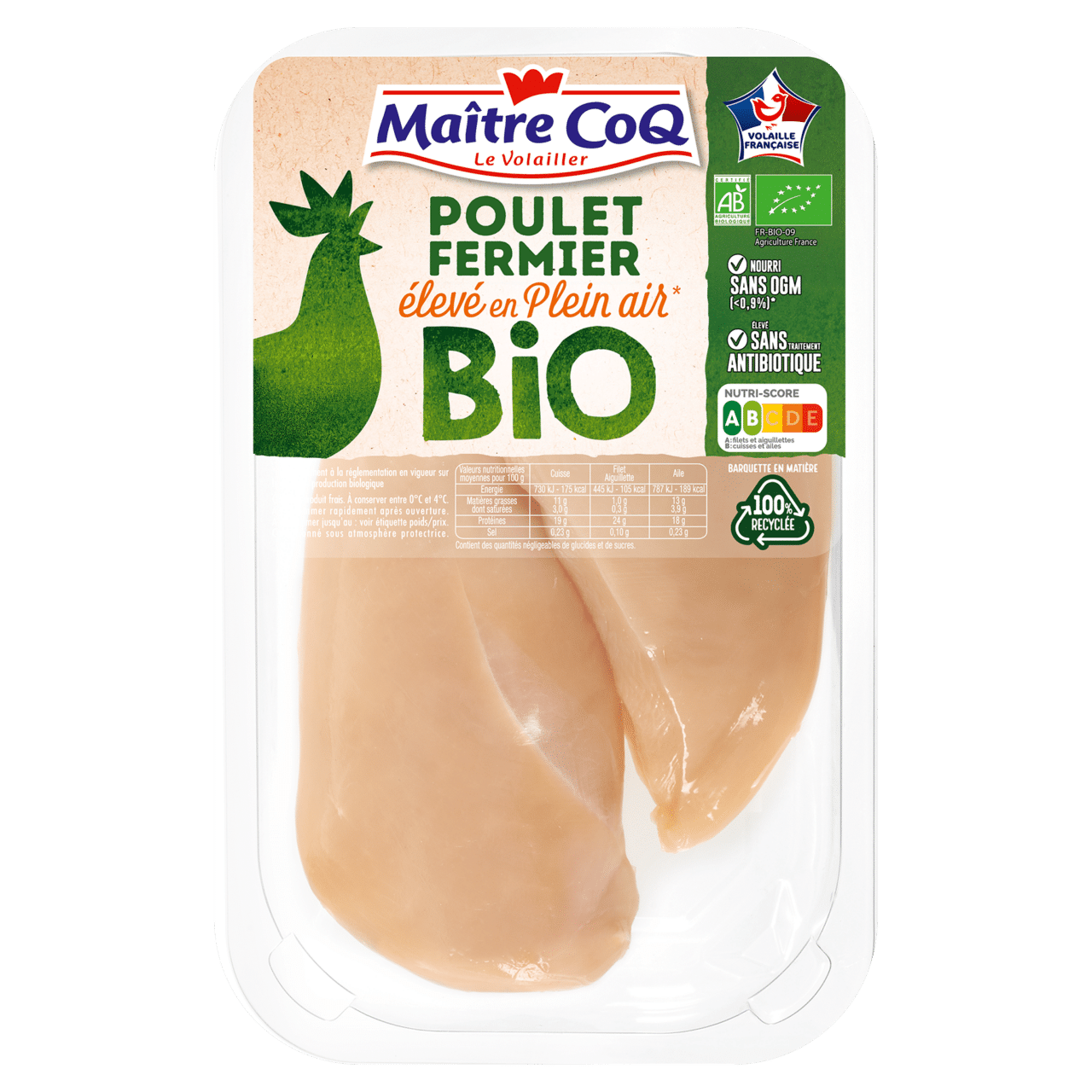 Filet de poulet fermier Bio