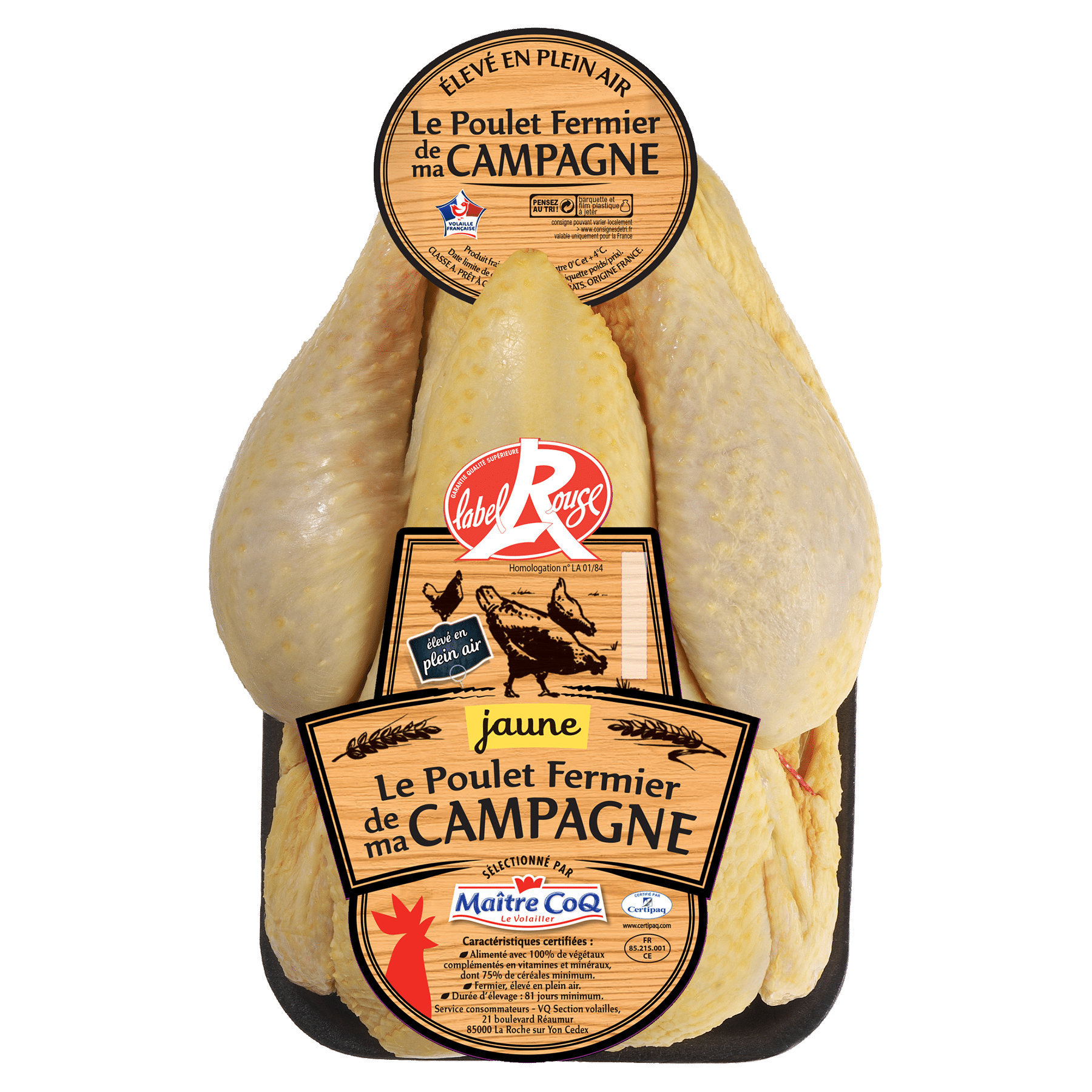 Poulet fermier de ma campagne Label Rouge