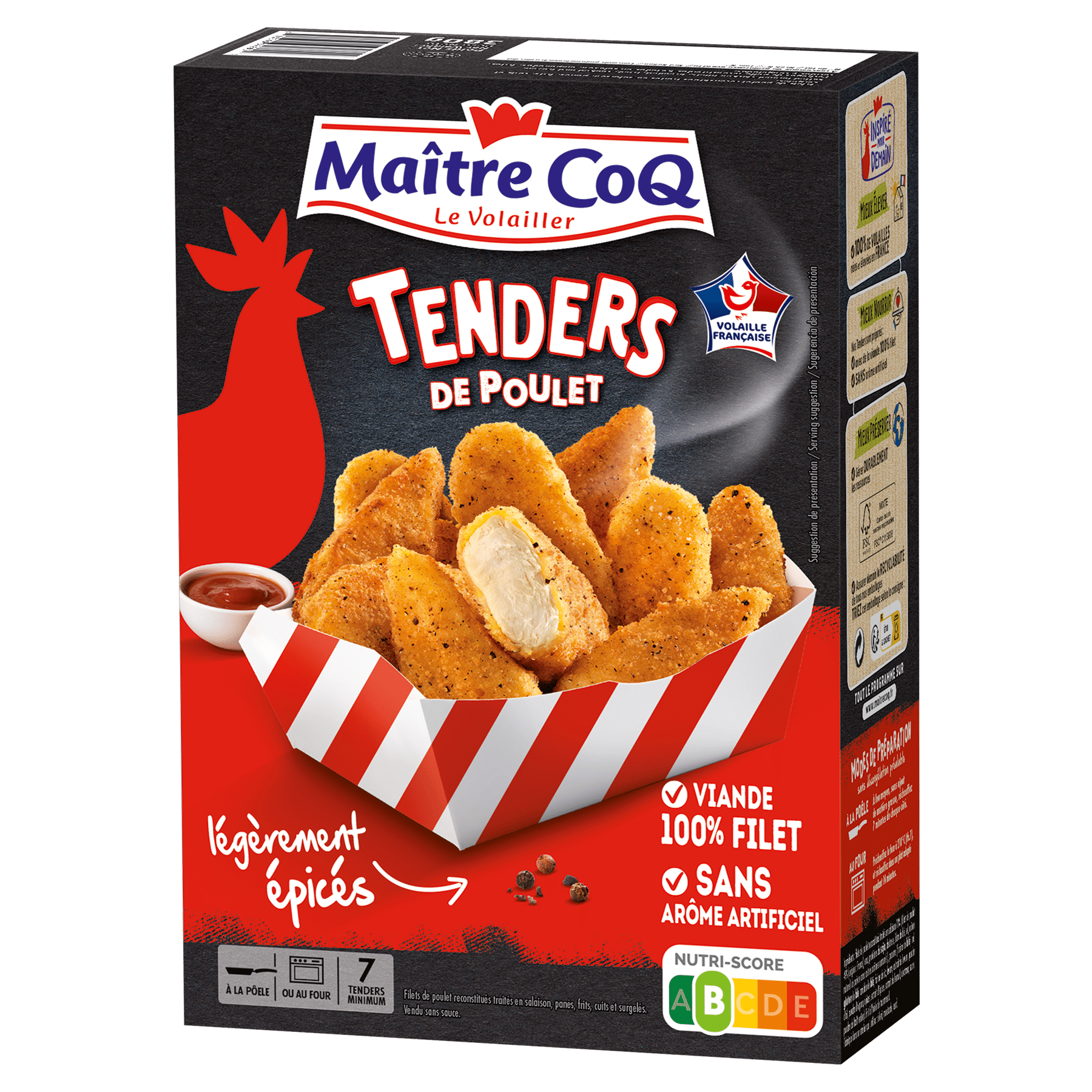 Tenders de poulet légèrement épicés surgelés Maître CoQ