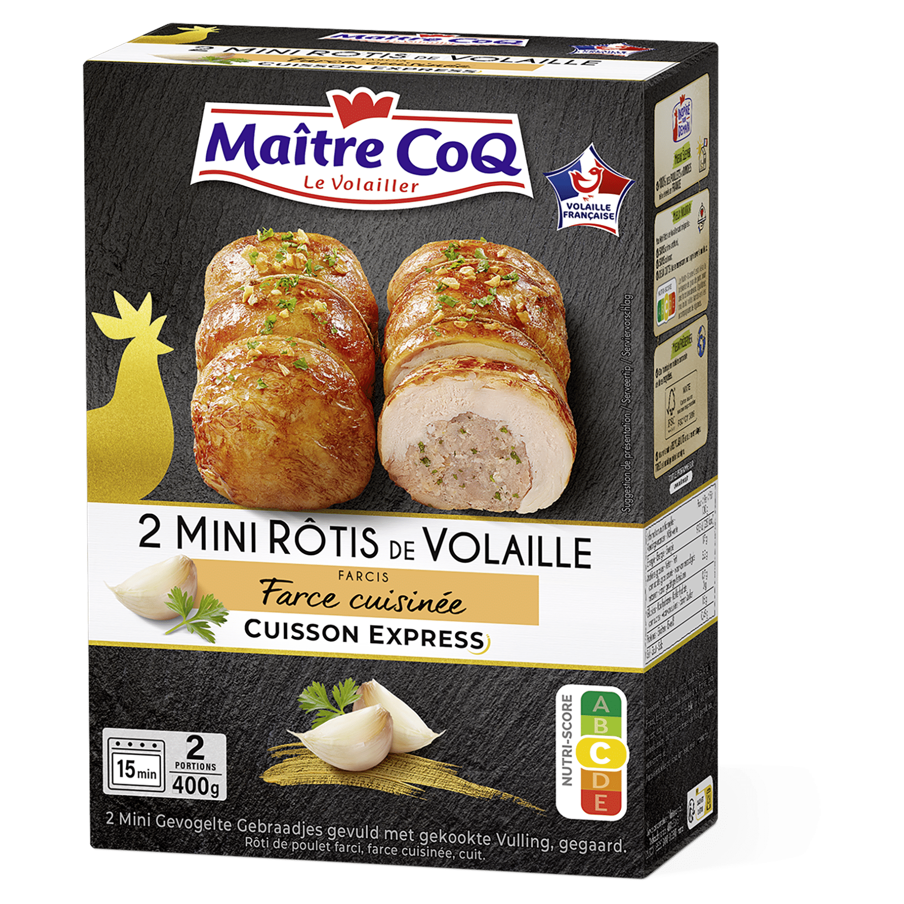 Mini rôtis de volaille Farce cuisinée