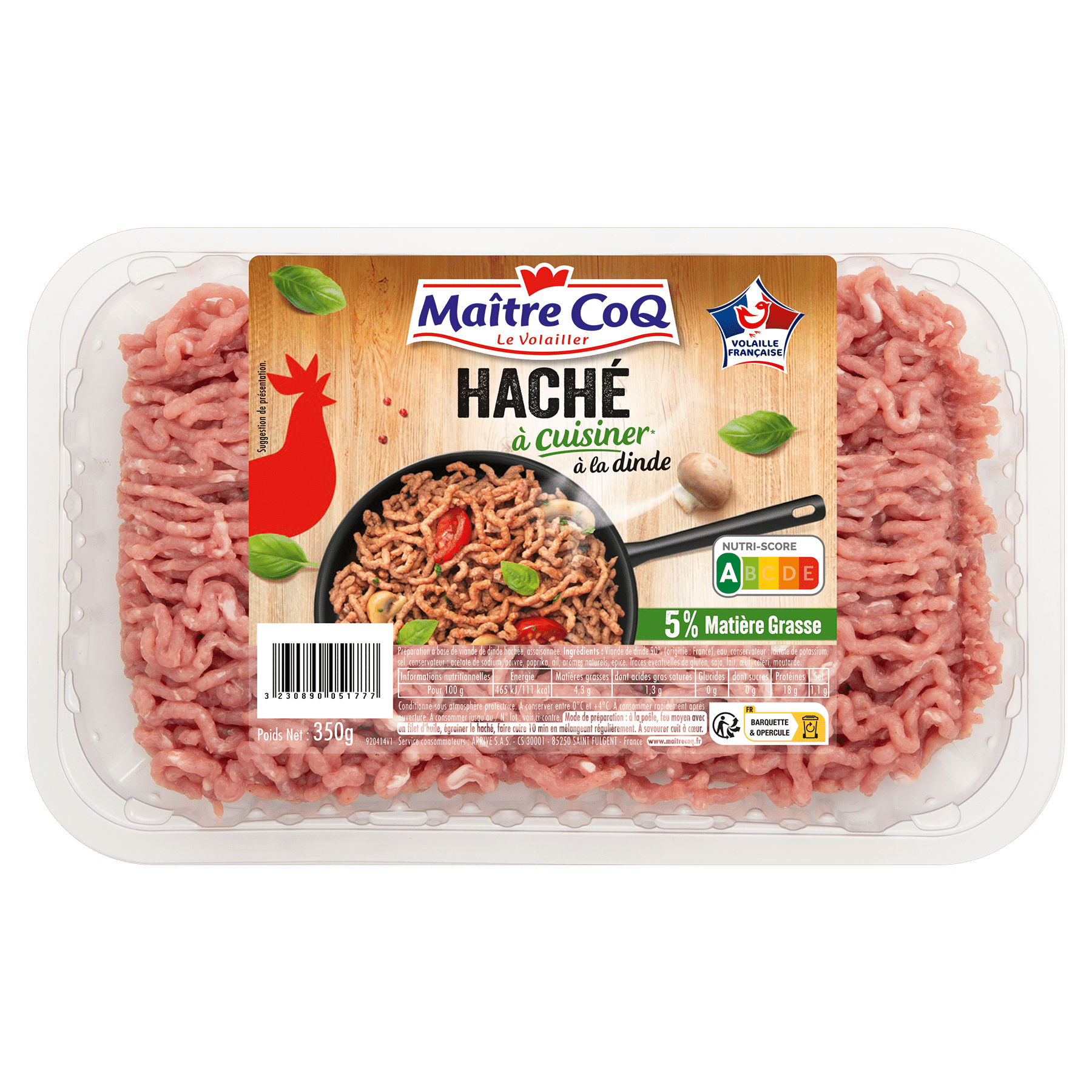 Haché à cuisiner à la dinde
